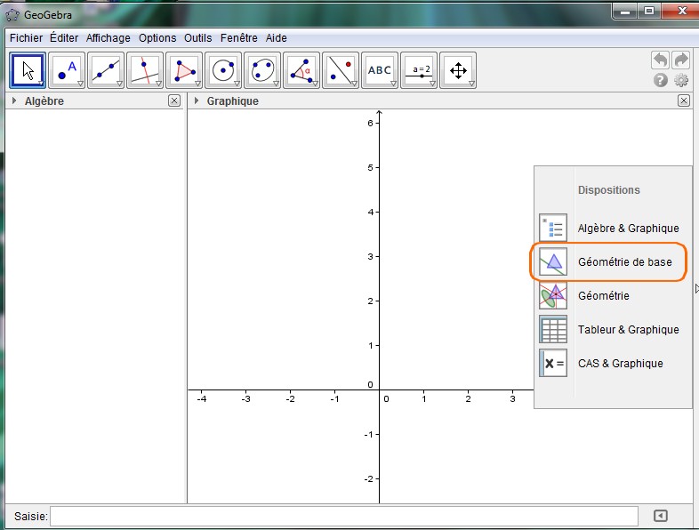 Utilisation du logiciel Géogébra